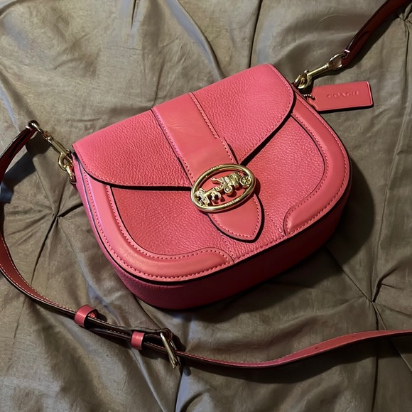Coach | Bags | Coach Light Pink Bucket Crossbody Pebbled Leather | Poshmark